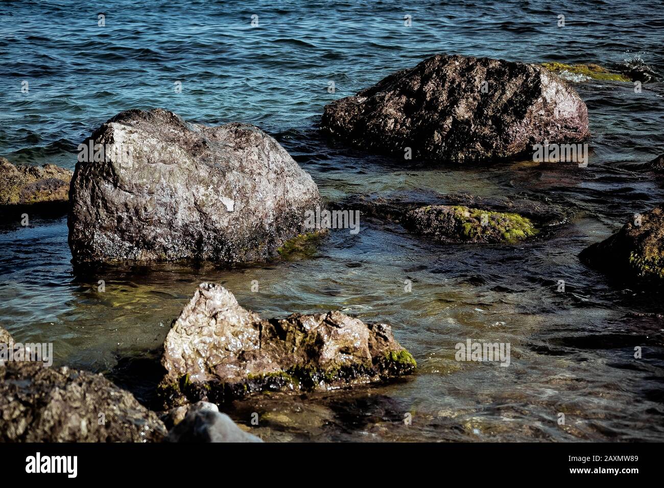 Beach large granite rocks in hi-res stock photography and images - Alamy