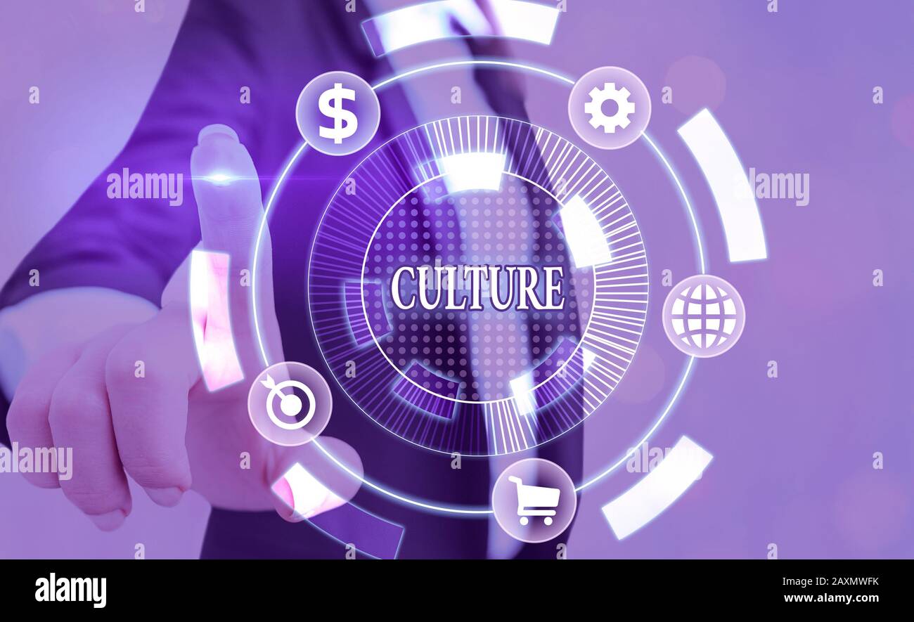 Writing note showing Culture. Business concept for characteristics and ...