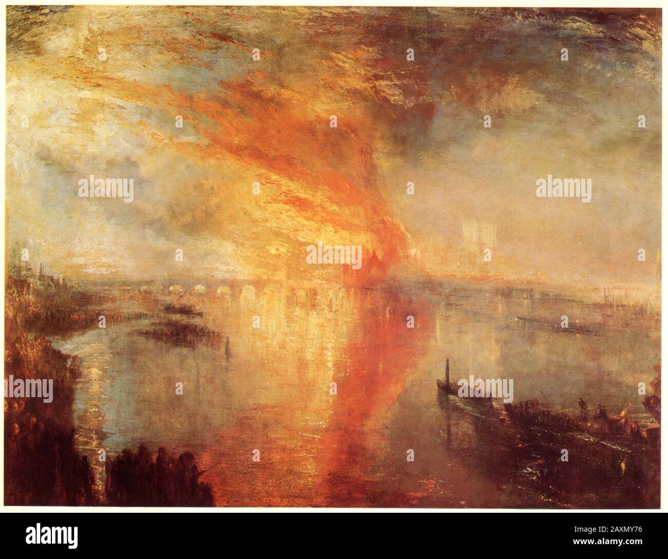 Joseph Mallord William Turner. L'incendie de la Chambre des Lords et de ...