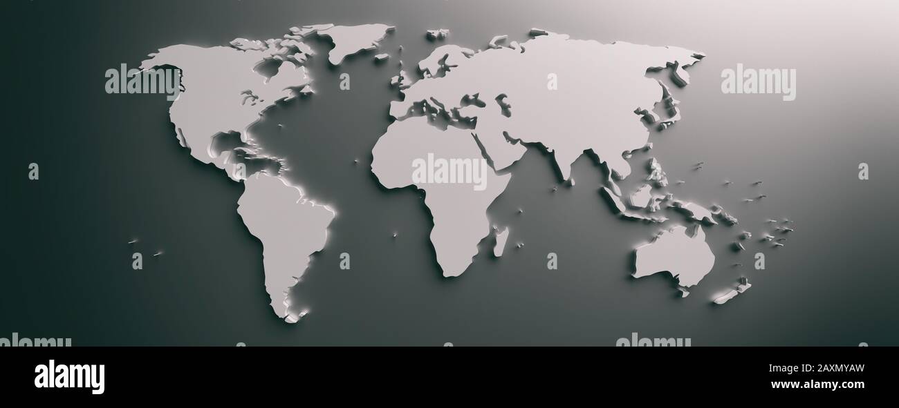 Flat world map atlas hi-res stock photography and images - Alamy