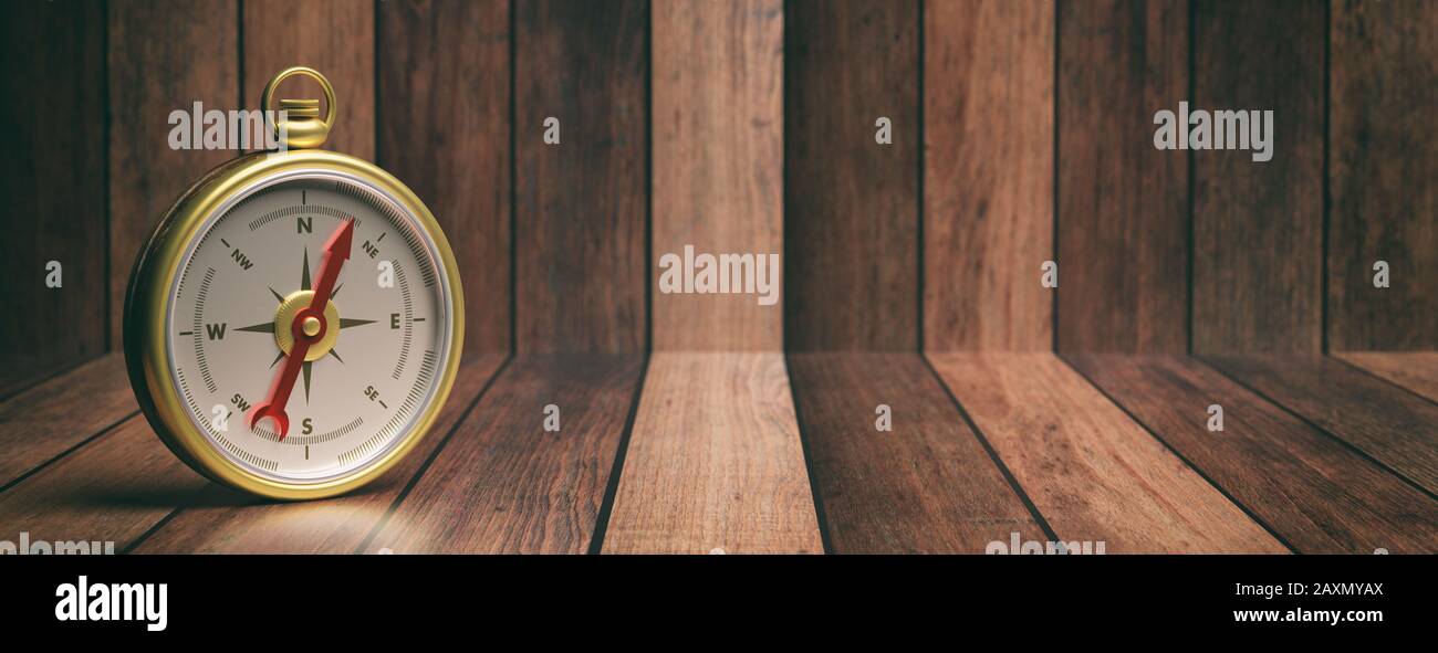 Compass direction orientation. Magnetic instrument guide for navigation ...