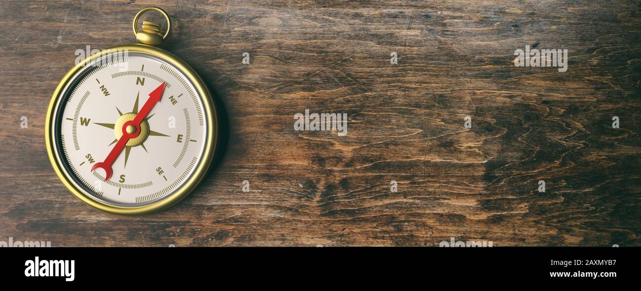 Compass direction orientation. Magnetic instrument guide for navigation ...