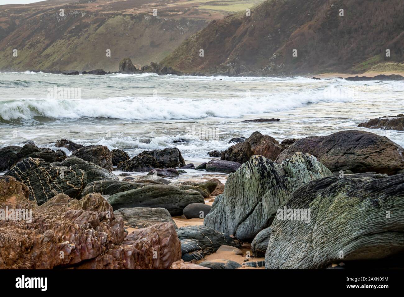 Kinnagoe bay in County Donegal, Inishowen - Ireland Stock Photo - Alamy