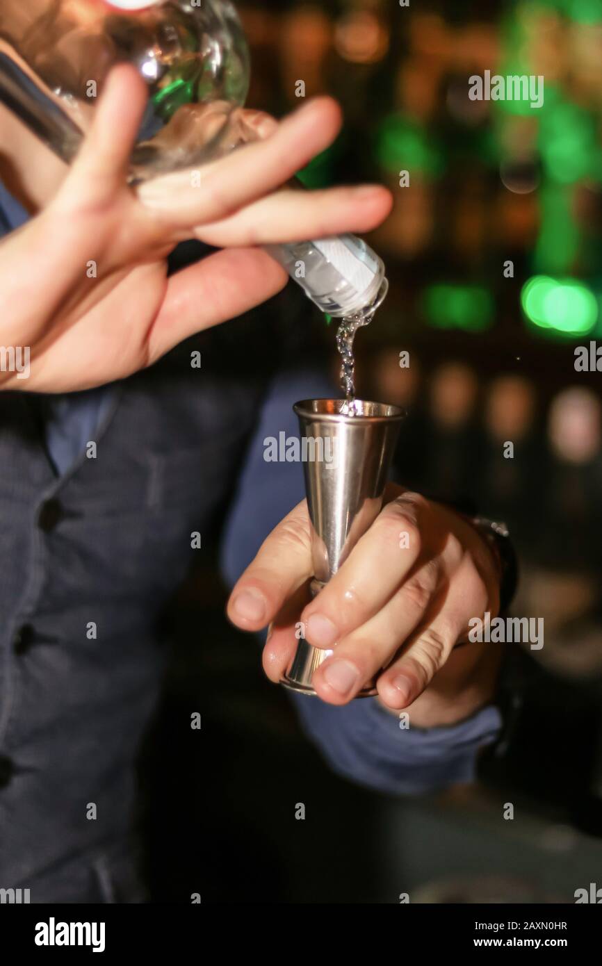 colored cocktails by the bar, alcoholic drink Stock Photo - Alamy