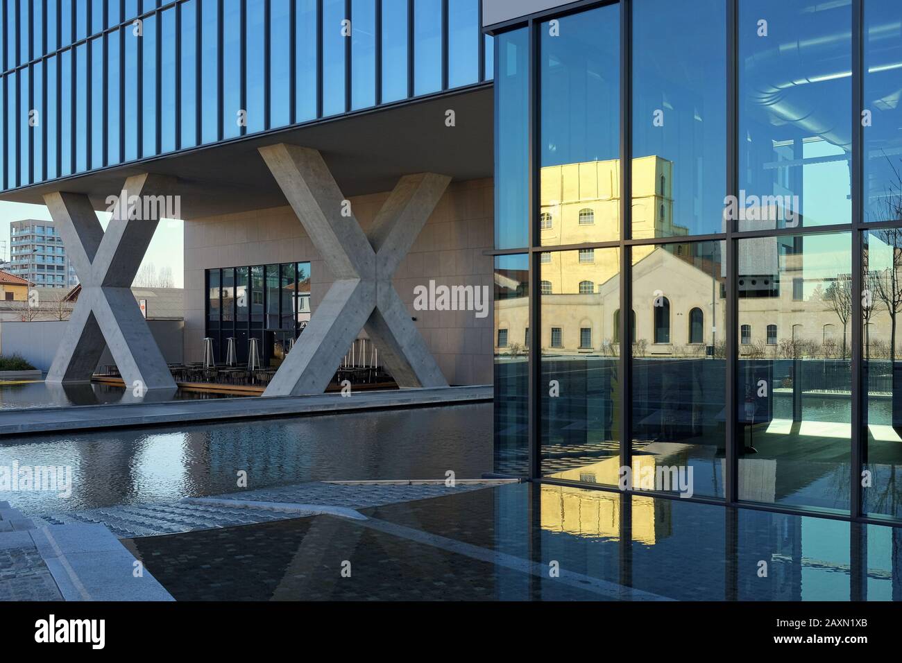 Prada Foundation in piazza Adriano Olivetti, Milan, Italy, with ...