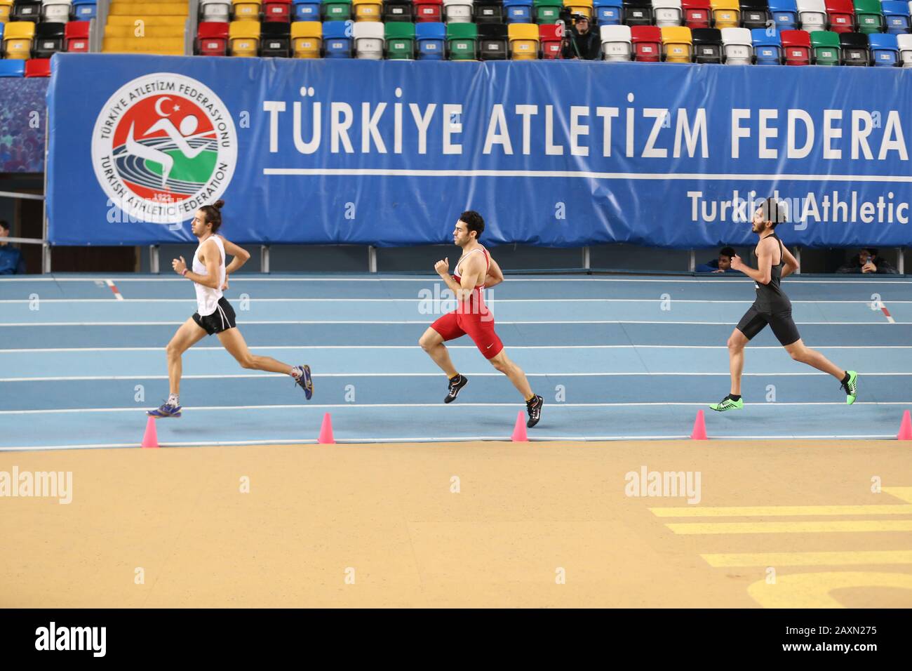 ISTANBUL, TURKEY - JANUARY 26, 2020: Athletes running during Turkish ...