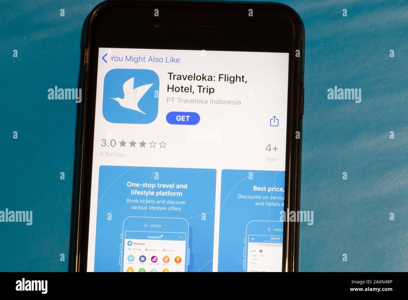 Los Angeles, California, USA - 12 February 2020: Traveloka app icon on ...