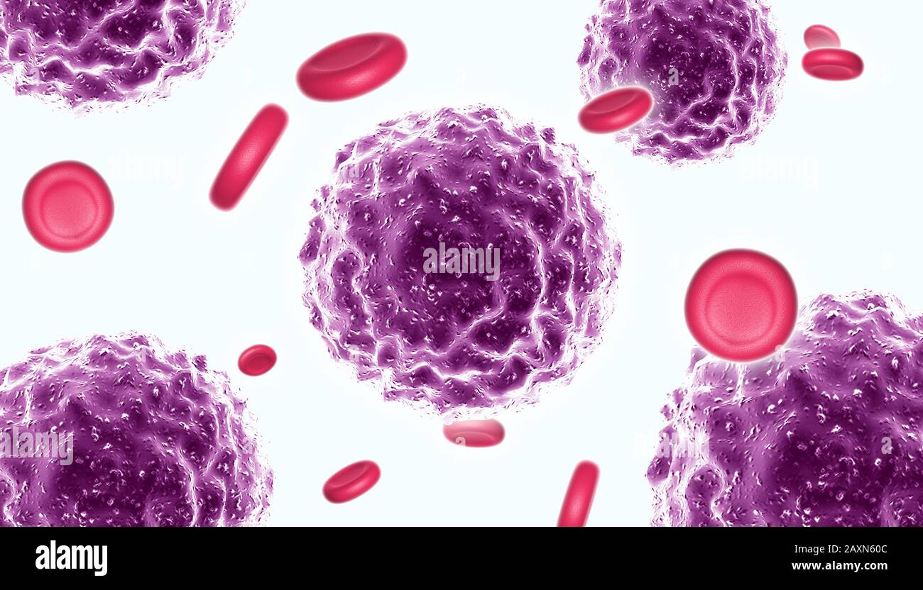 Microscopic view of influenza virus cells. 3D medical illustration ...