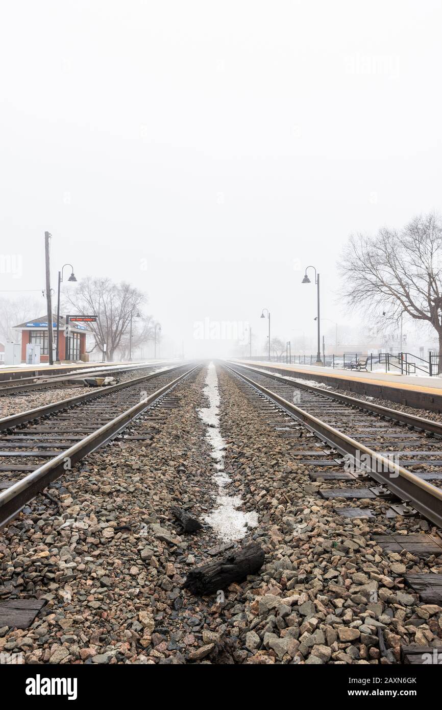 Scary Ghost On Railroad Tracks