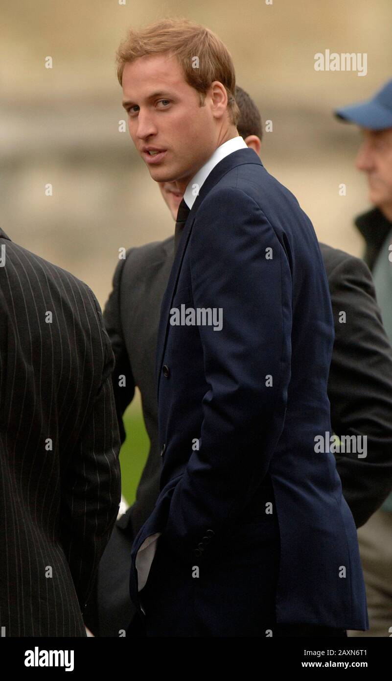 Prince William attending the funeral of Major Alexis Roberts at ...