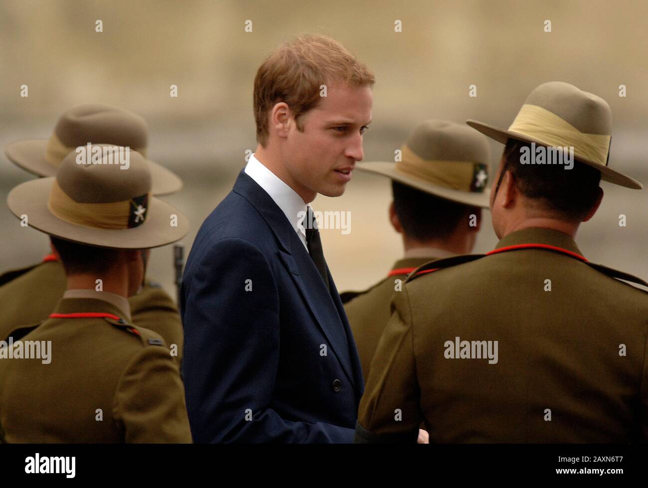 Prince William attending the funeral of Major Alexis Roberts at ...