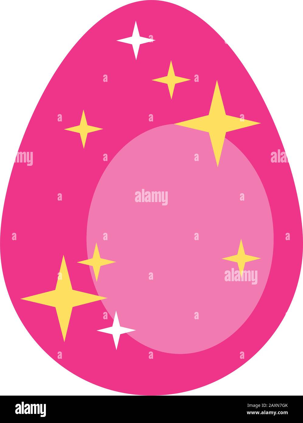 easter egg painted with stars flat style Stock Vector Image & Art - Alamy