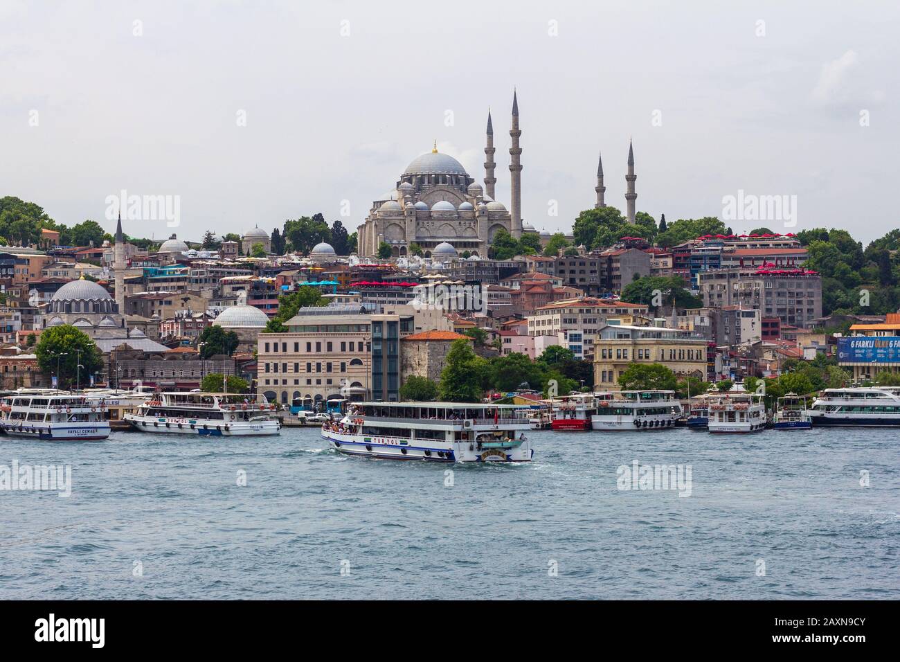 June 19, 2019 - Istanbul, Turkey - View of Rüstem Paşa Camii mosque ...