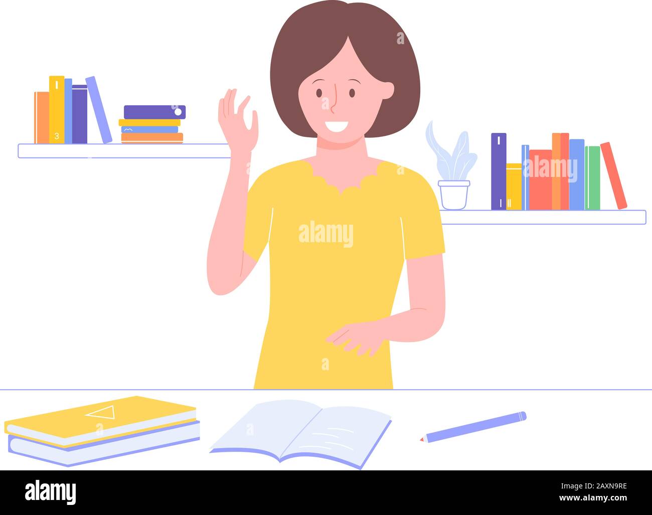 Student doing homework at home Cut Out Stock Images & Pictures - Alamy