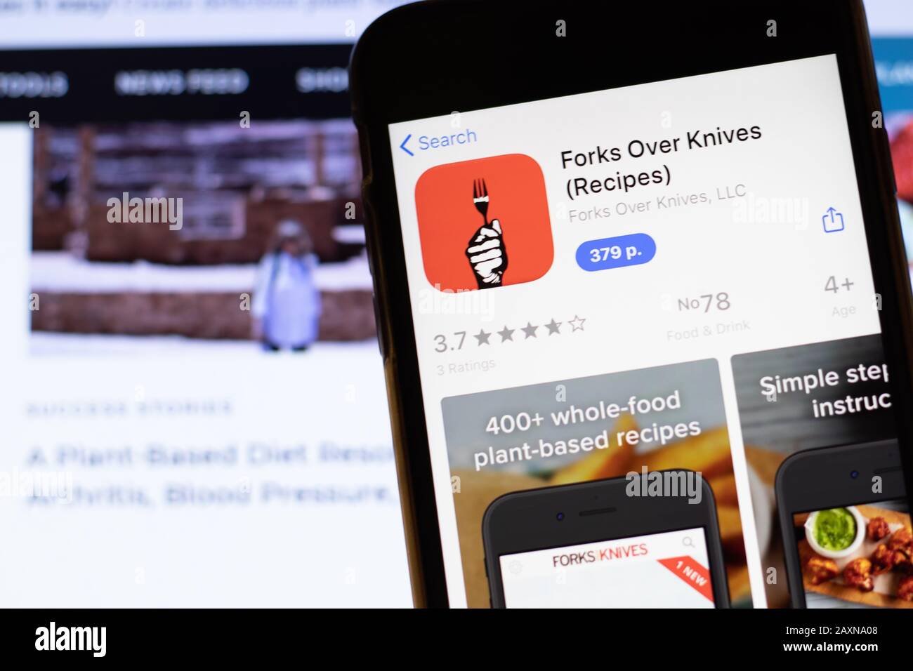 Los Angeles, California, USA - 12 February 2020: Mobile phone with ...