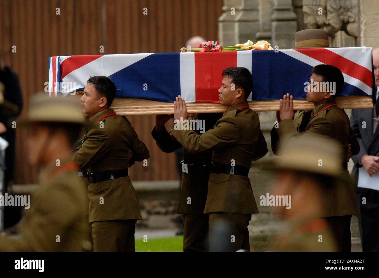 Prince William attending the funeral of Major Alexis Roberts at ...