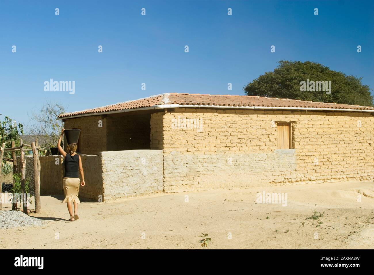 Woman Carrying Water, Caracol, Piauí, Brazil Stock Photo - Alamy