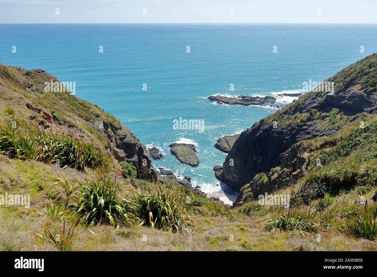 Stunning scenic view of Auckland's wild West Coast from the Te Henga ...