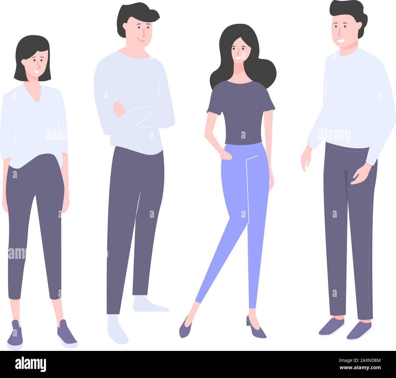 Set of four people Stock Vector Image & Art - Alamy