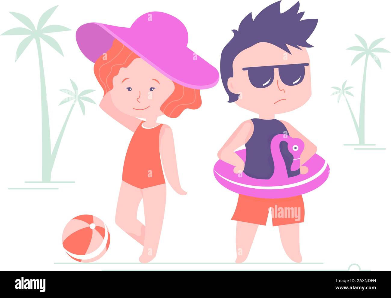 Pretty cartoon couple Stock Vector Image & Art - Alamy