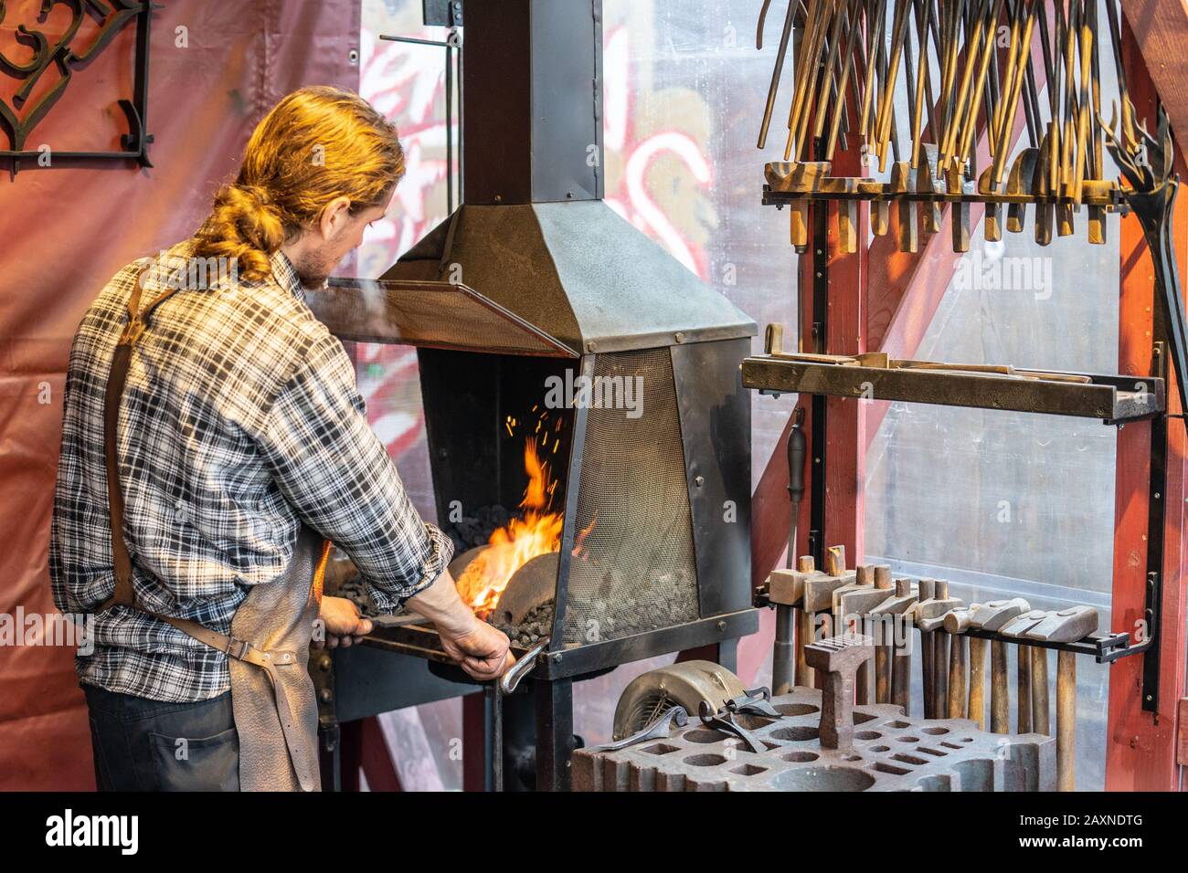 Male blacksmith working in workshop, London. Concept Stock Photo - Alamy Male blacksmith working in workshop, London. Concept Stock Photo - Alamy