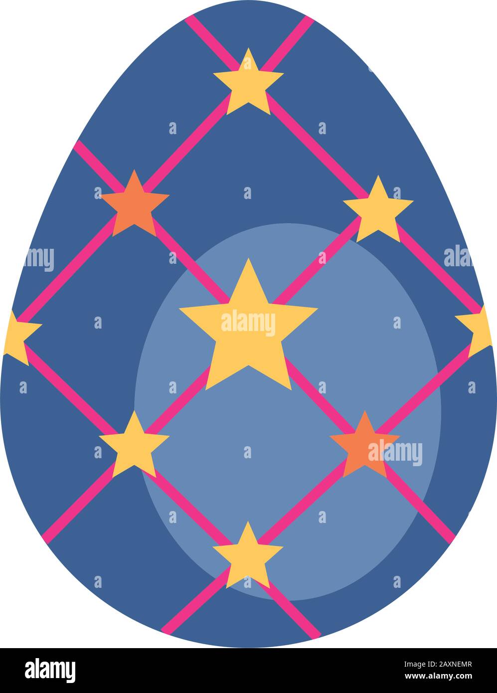 easter egg painted with stars flat style Stock Vector Image & Art - Alamy