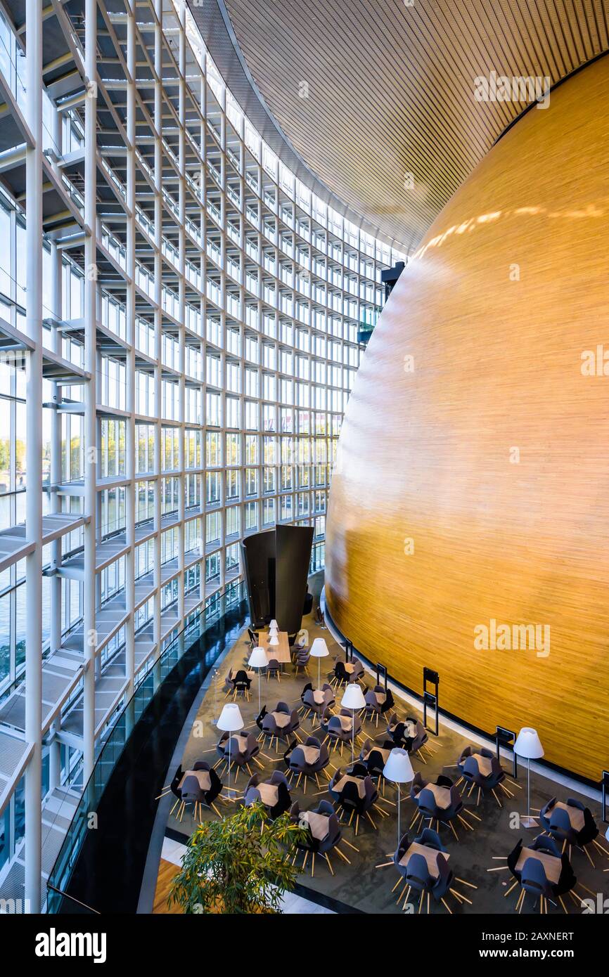 Outside view of the room housing the hemicycle of the European ...