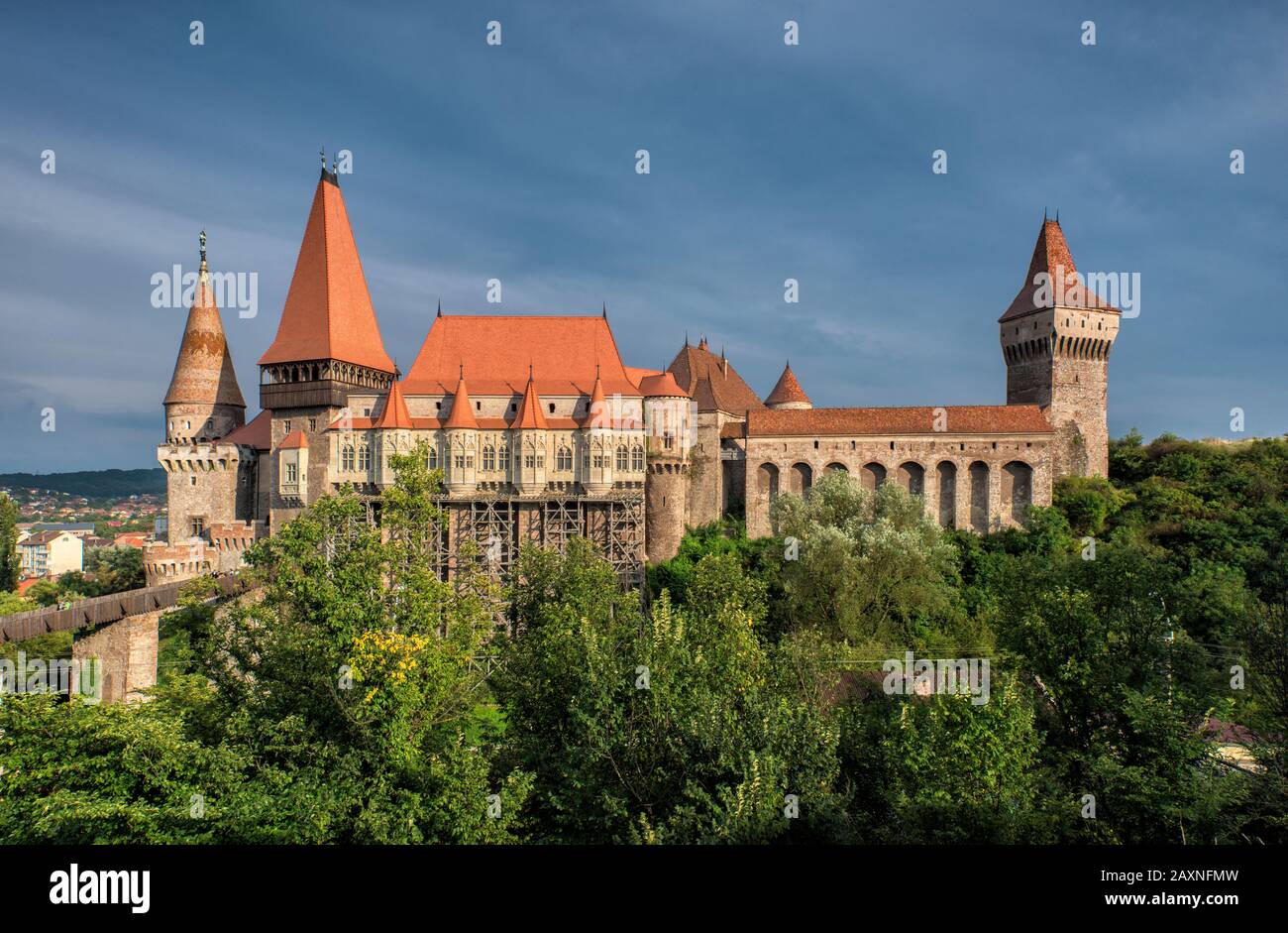 Hunyadi Castle aka Corvin Castle, Gothic style, in Hunedoara ...