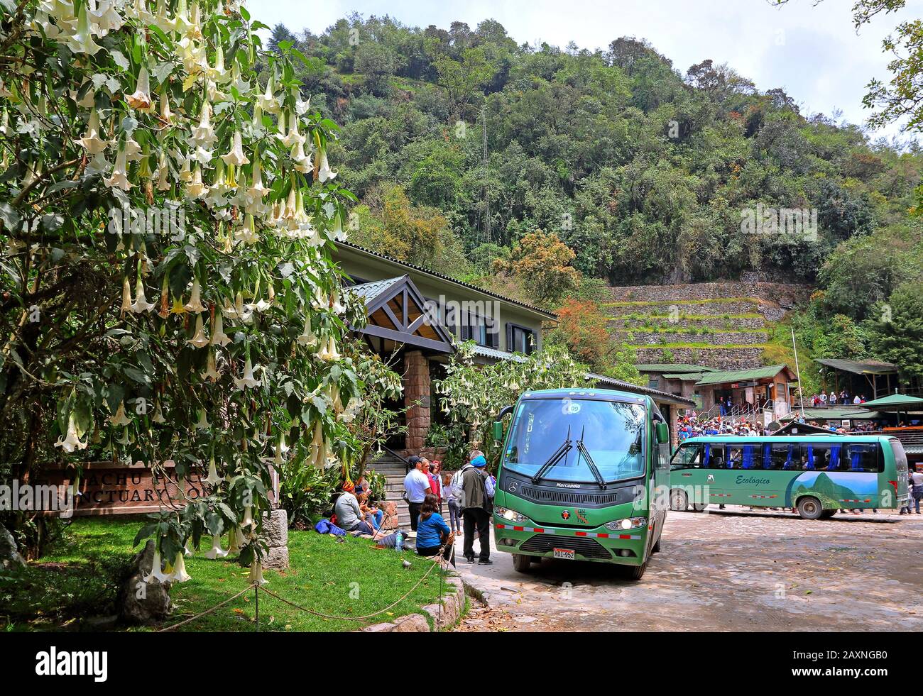 Machu picchu buses hi-res stock photography and images - Alamy