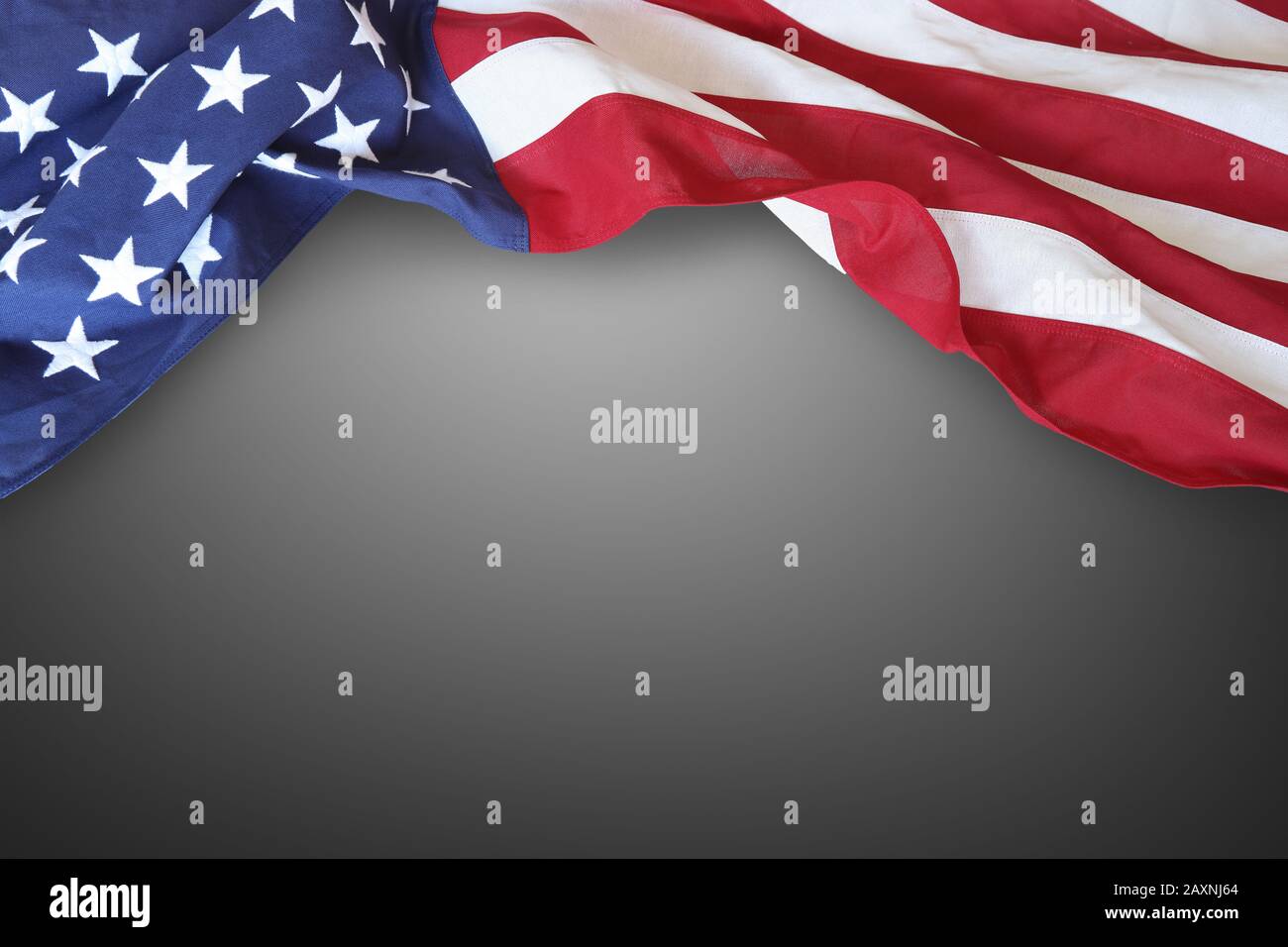 American flag on grey background Stock Photo - Alamy