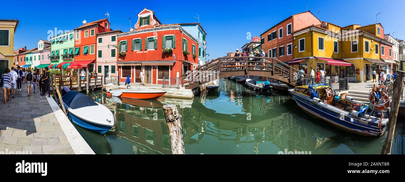 The colorful Burano island in Venice lagoon, Italy Stock Photo - Alamy