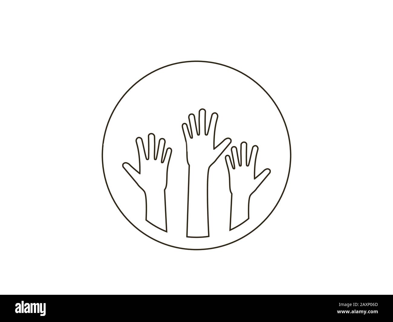 Charity, hand, volunteer icon. Vector illustration, flat design Stock ...