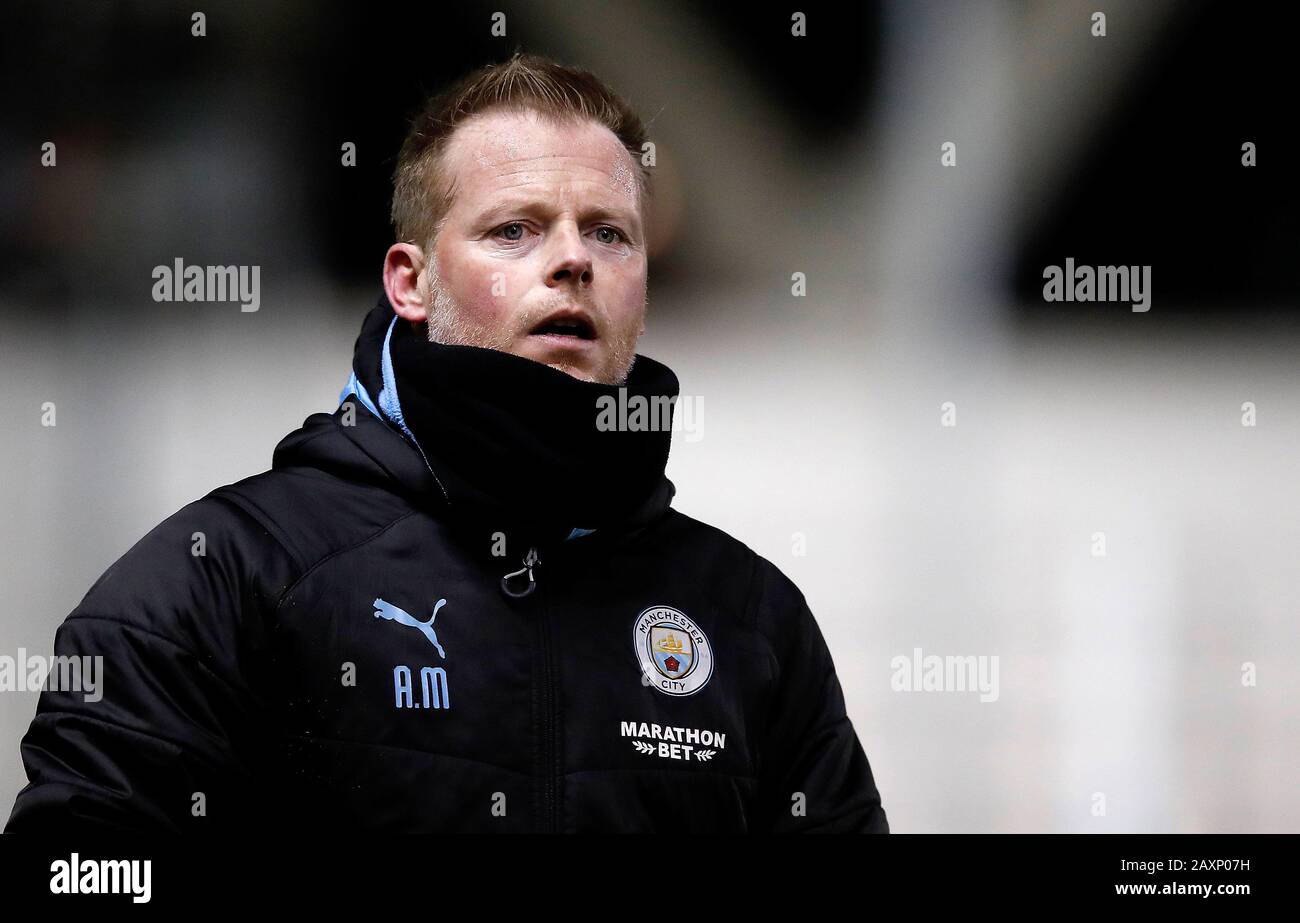 Manchester City Women interim manager Alan Mahon before the Women's ...