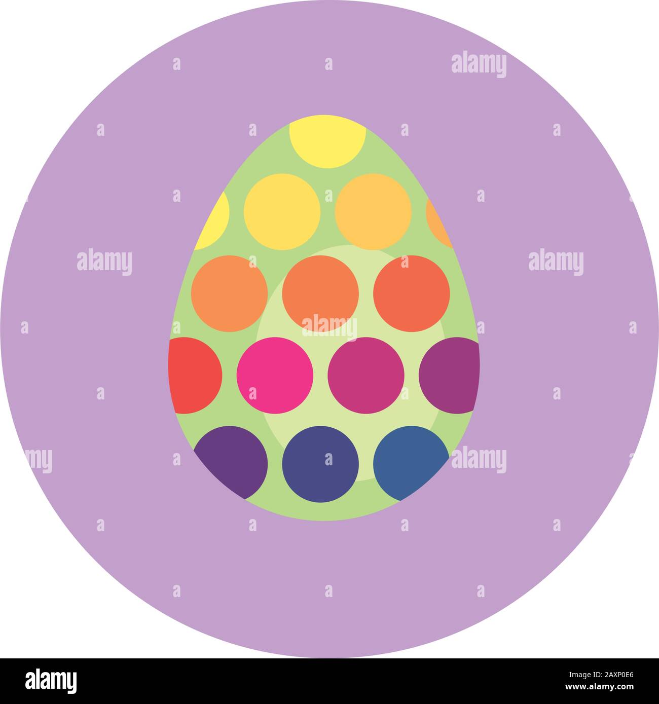 easter egg painted dotted block style Stock Vector Image & Art - Alamy