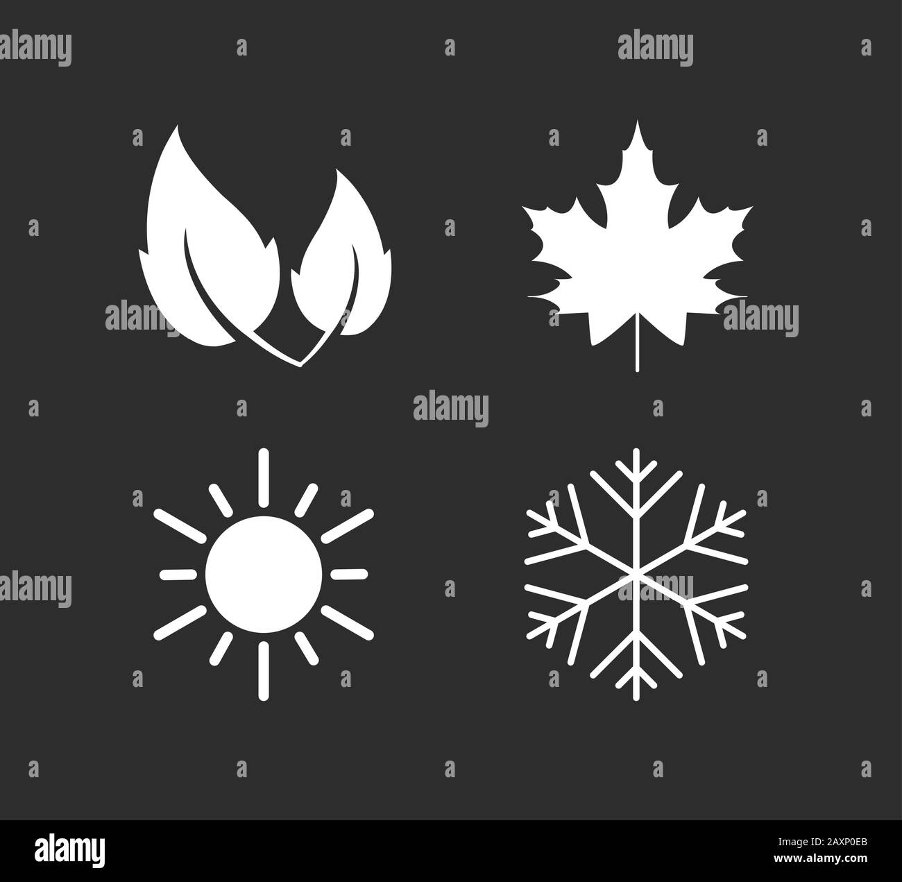 Four season icon. Vector illustration, flat design Stock Vector Image ...