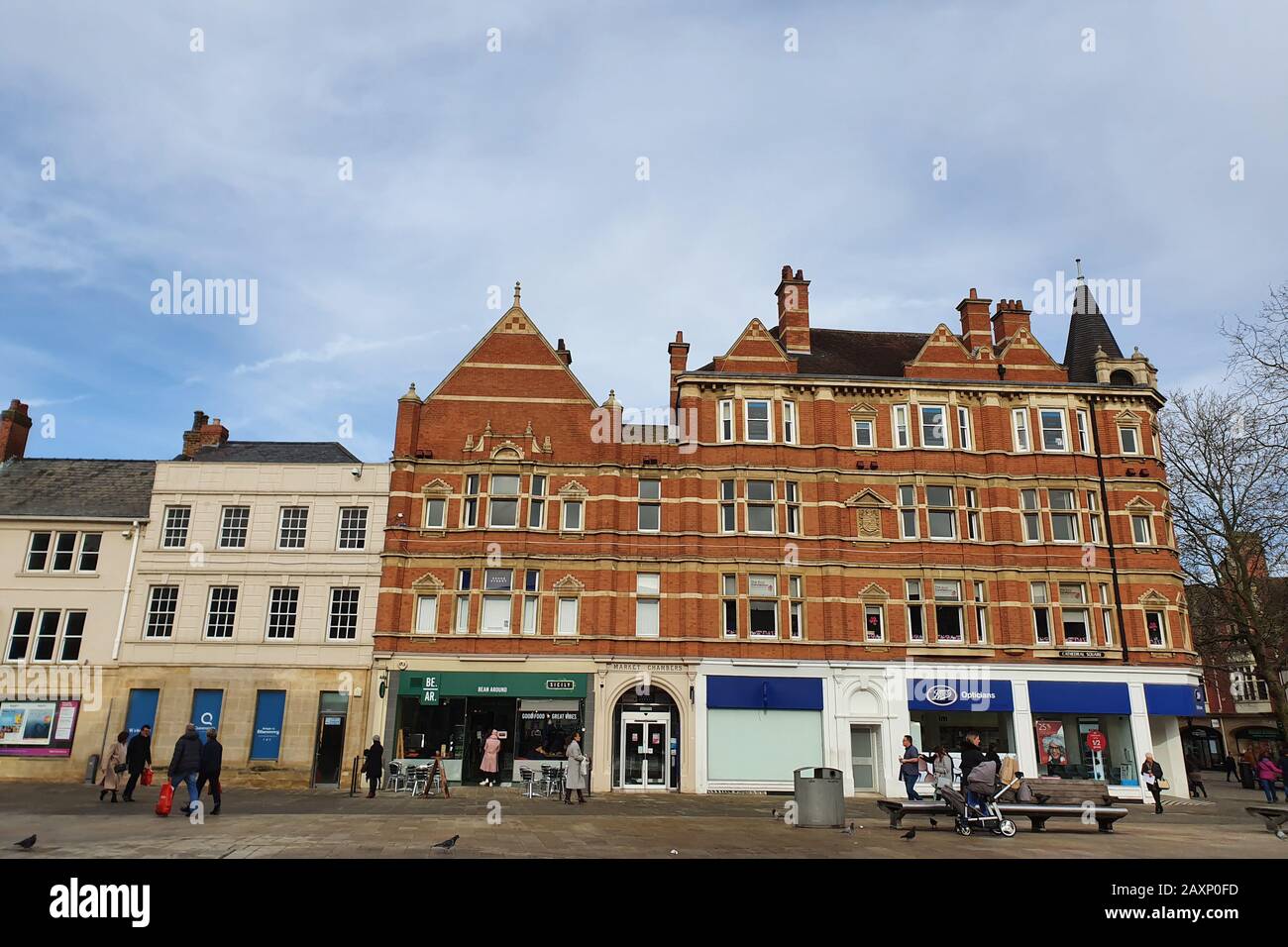 Peterborough Cambridshire, U.K., - January 28, 2020 - Street view of ...