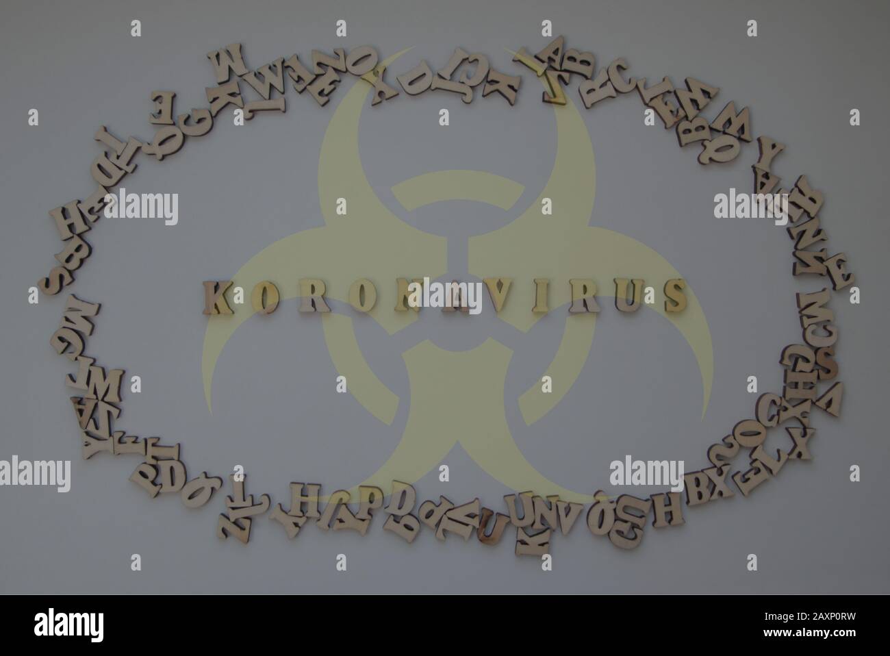 Block letter font on warning sign hi-res stock photography and images ...