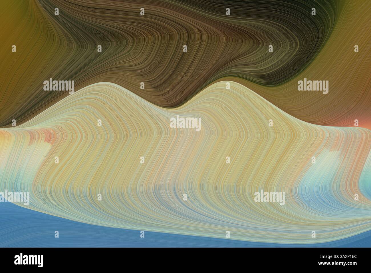 fluid artistic waves with contemporary waves illustration with gray ...