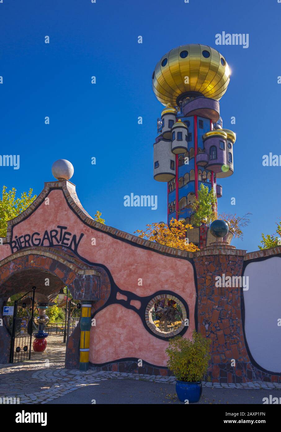 Hundertwasser Tower in Abensberg, Lower Bavaria, Germany Stock Photo ...