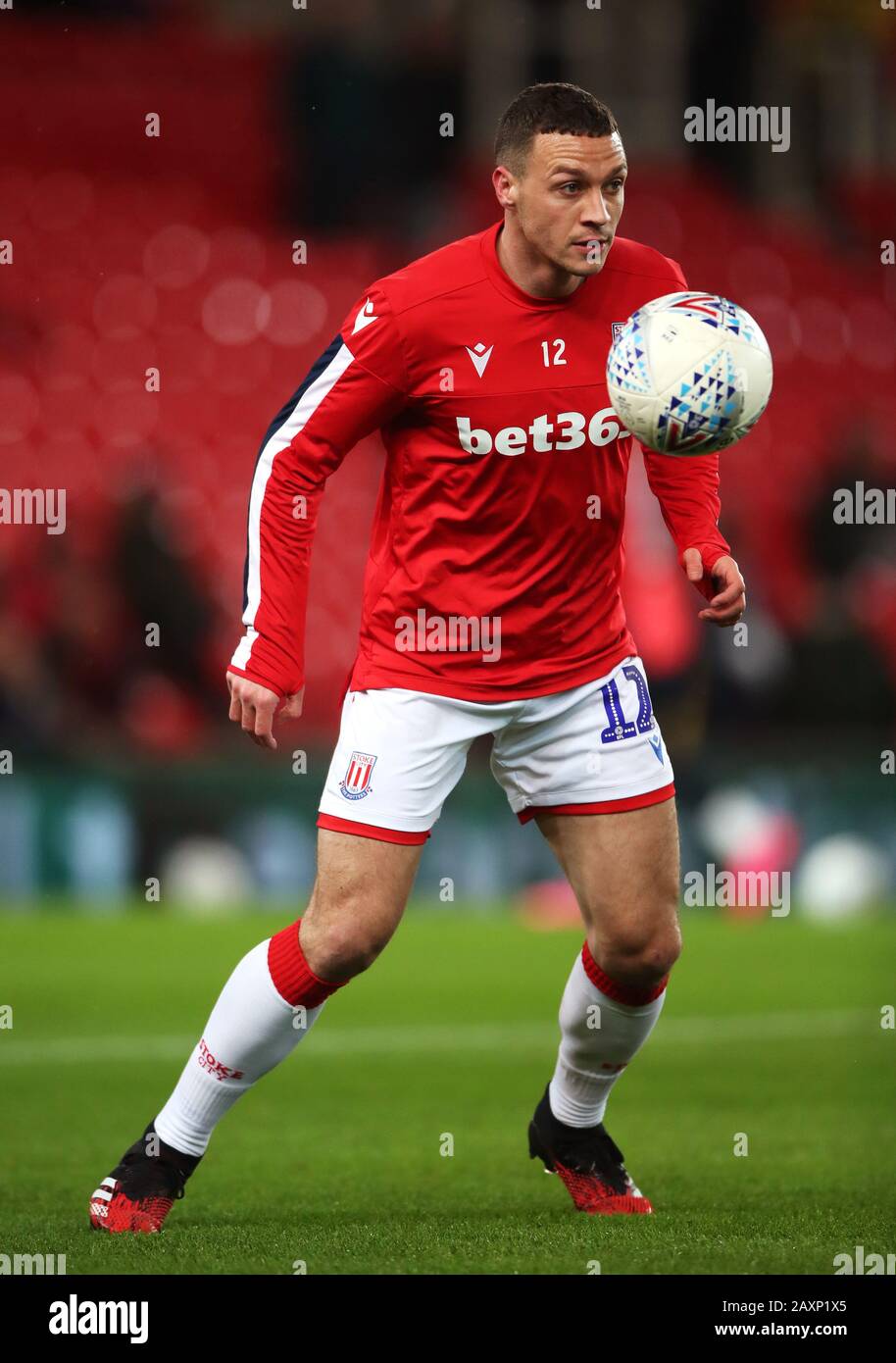 Stoke City's James Chester warms up before the Sky Bet Championship ...
