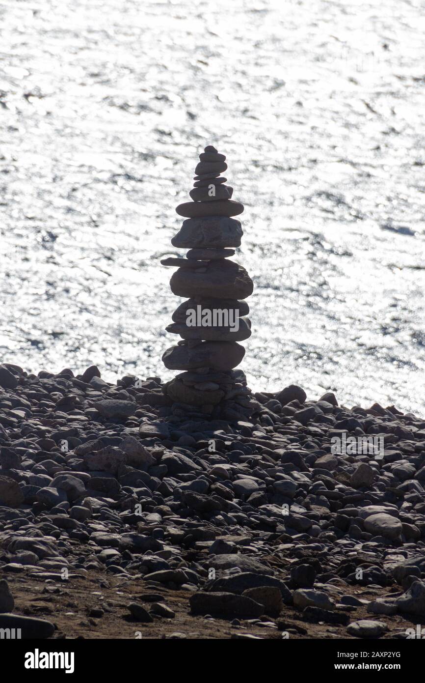 Pyramid pile of rocks Stock Photo - Alamy