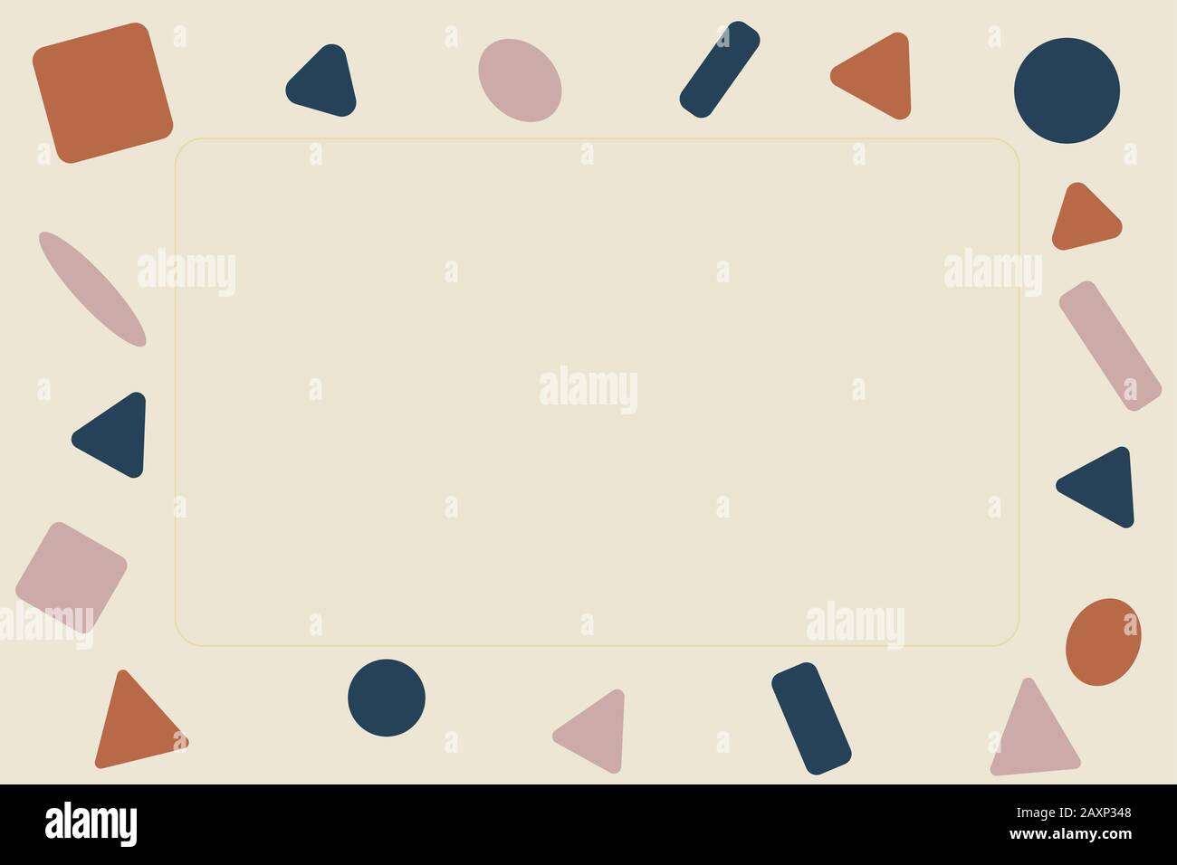 Abstract card with colored shapes and frame Stock Vector Image & Art ...