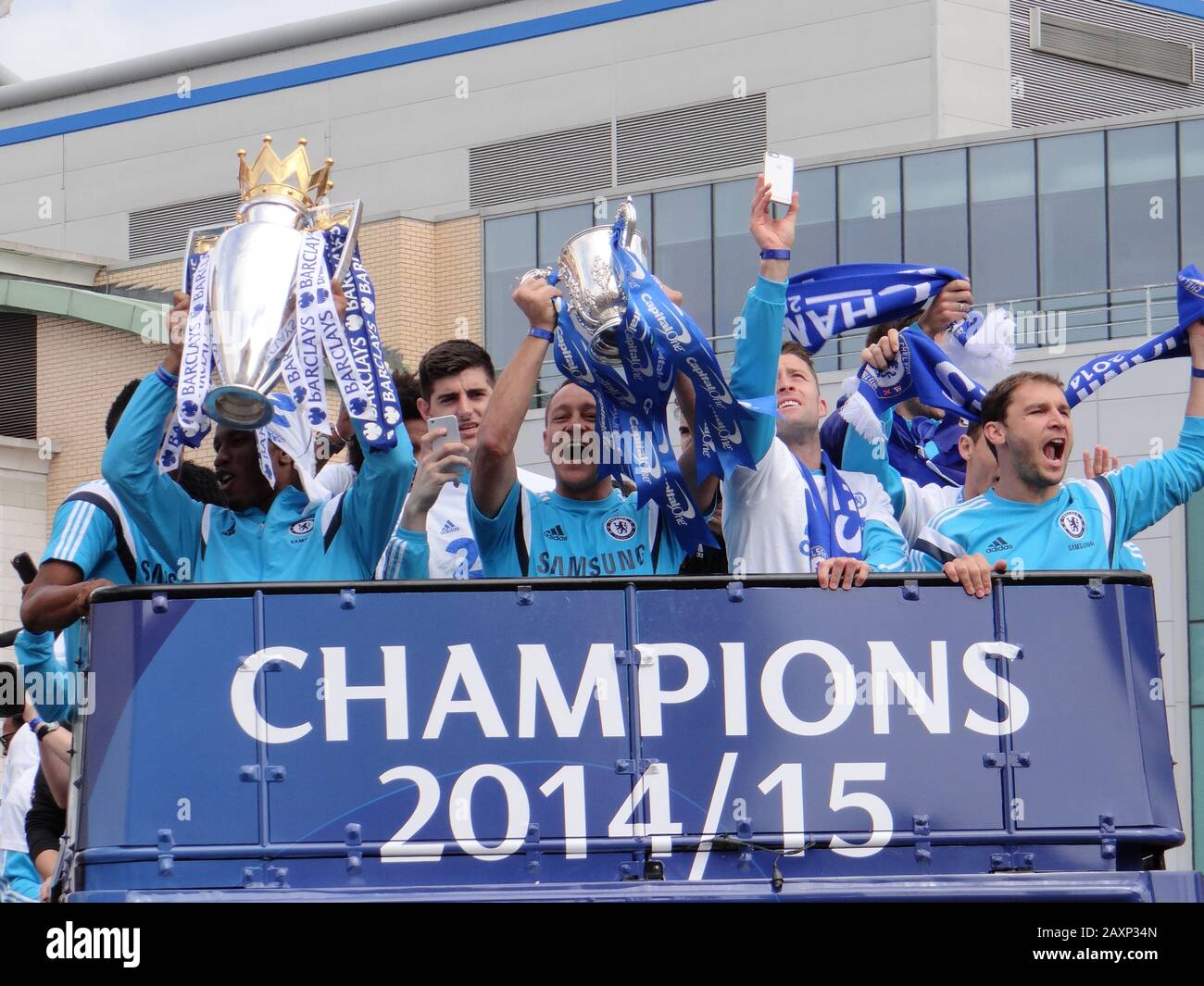 Chelsea Victory Parade - Champions 2014-2015, London Stock Photo - Alamy