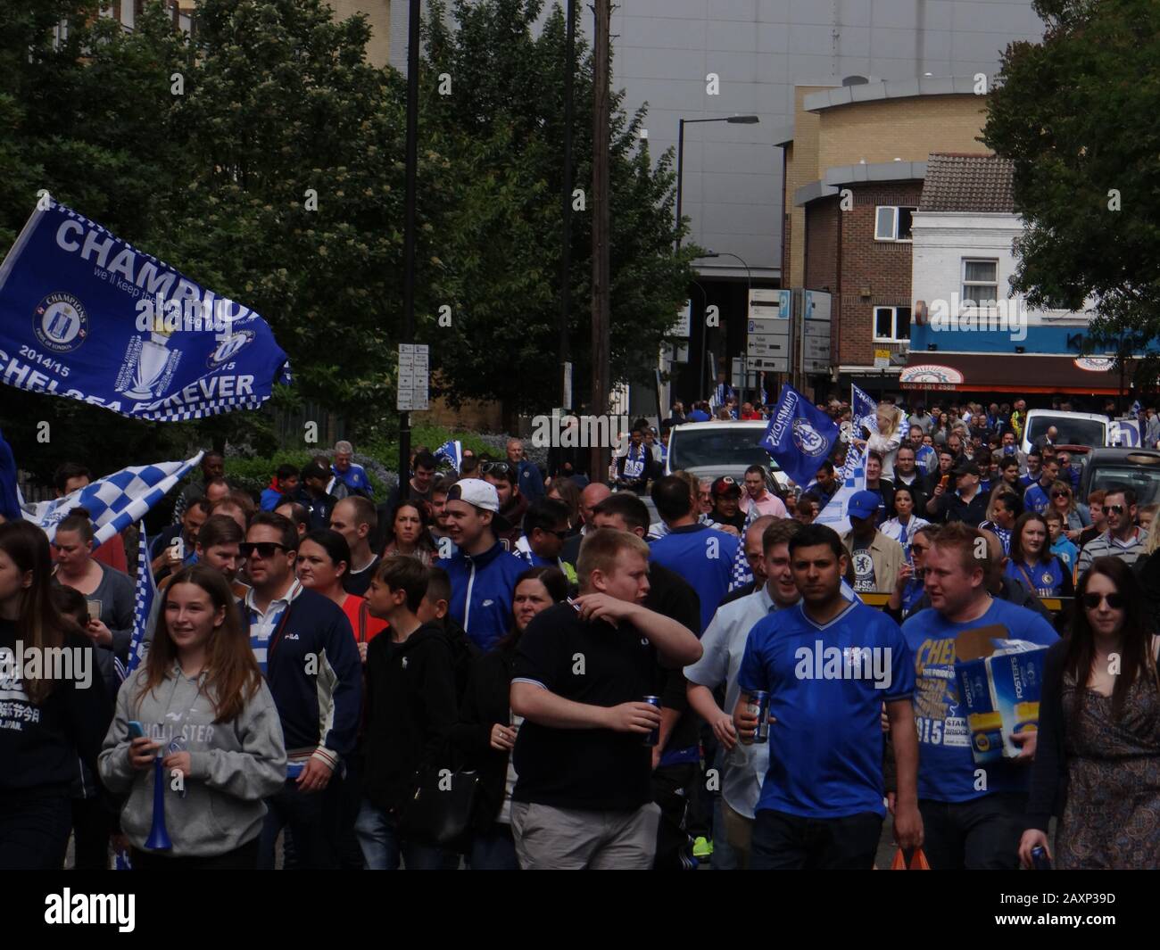 Chelsea Victory Parade - Champions 2014-2015, London Stock Photo - Alamy
