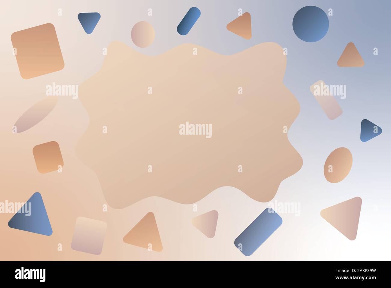 Abstract card with colored shapes and frame Stock Vector Image & Art ...