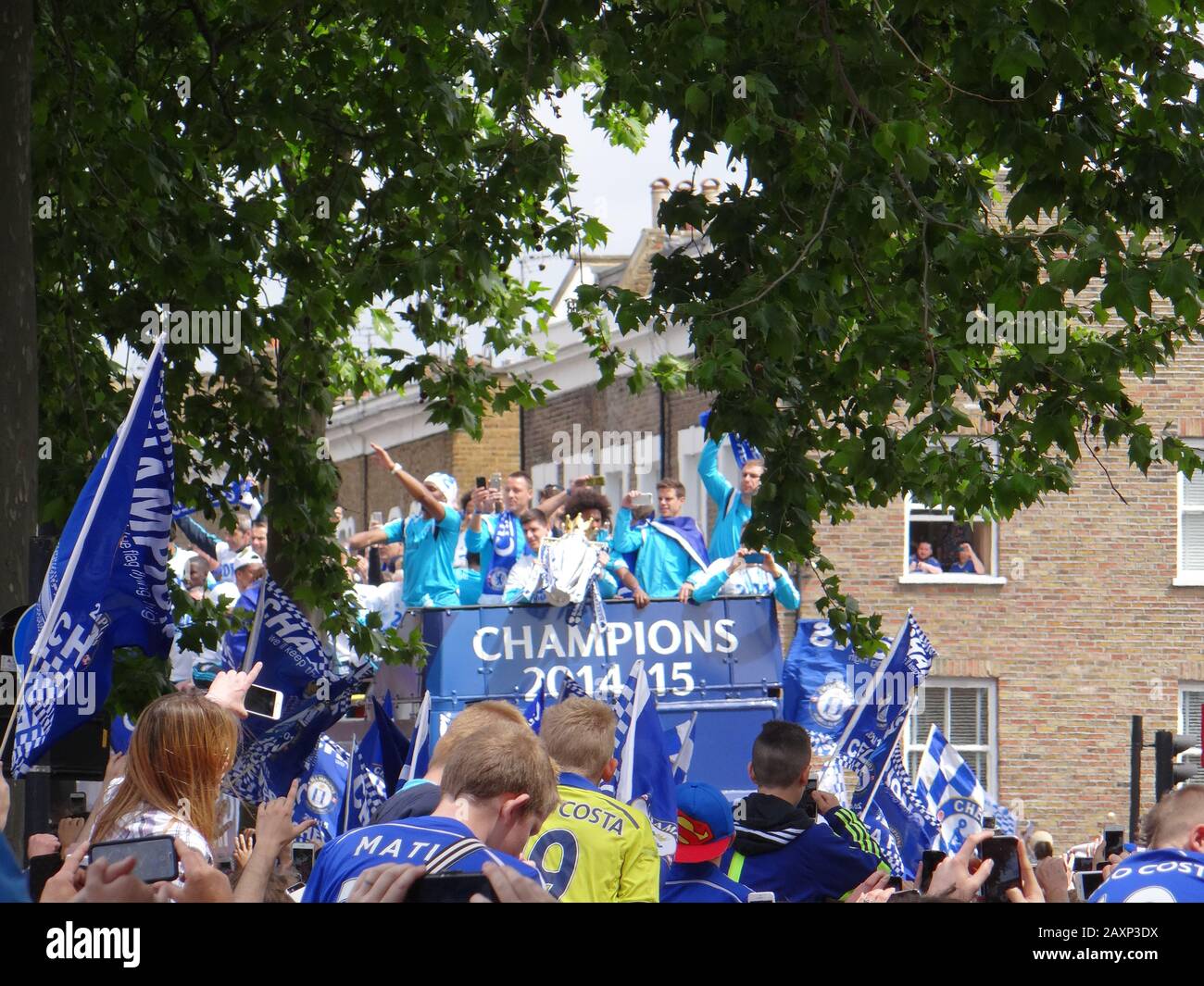 Chelsea Victory Parade - Champions 2014-2015, London Stock Photo - Alamy