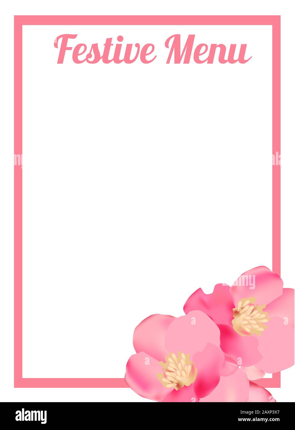Spring Festive Menu. Happy valentines day menu background. Design ...