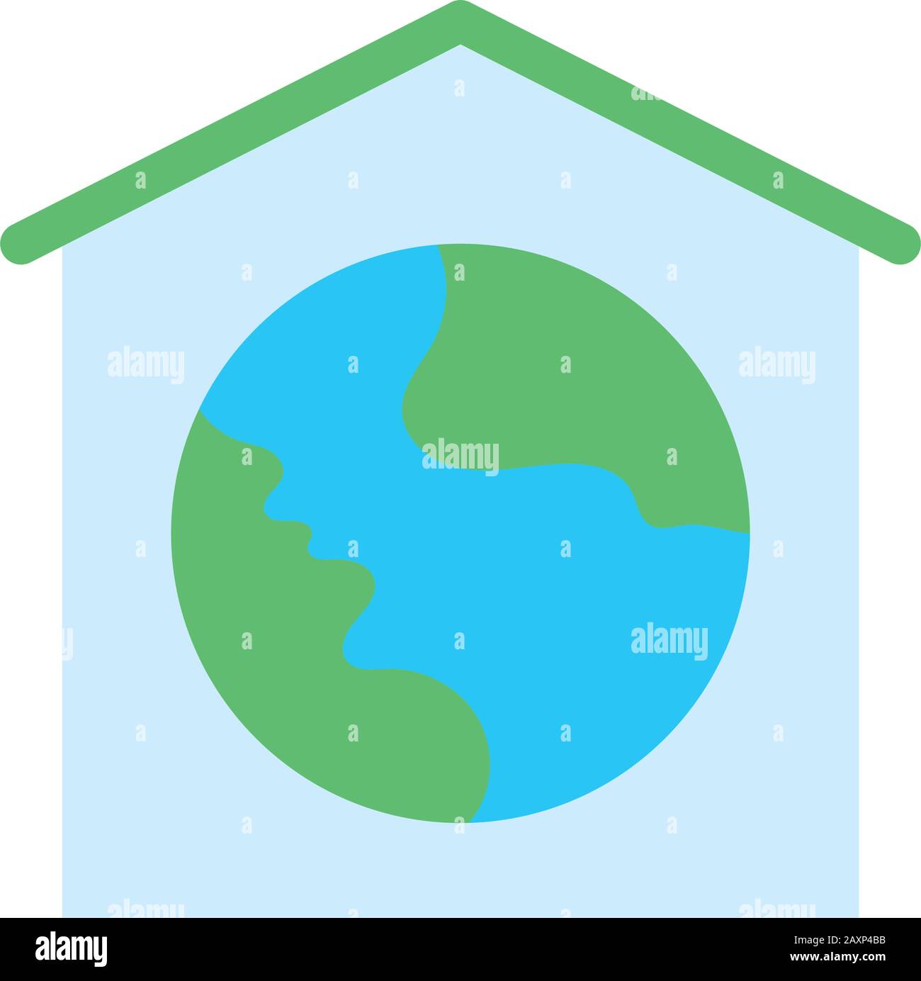 house with world planet earth flat style Stock Vector Image & Art - Alamy