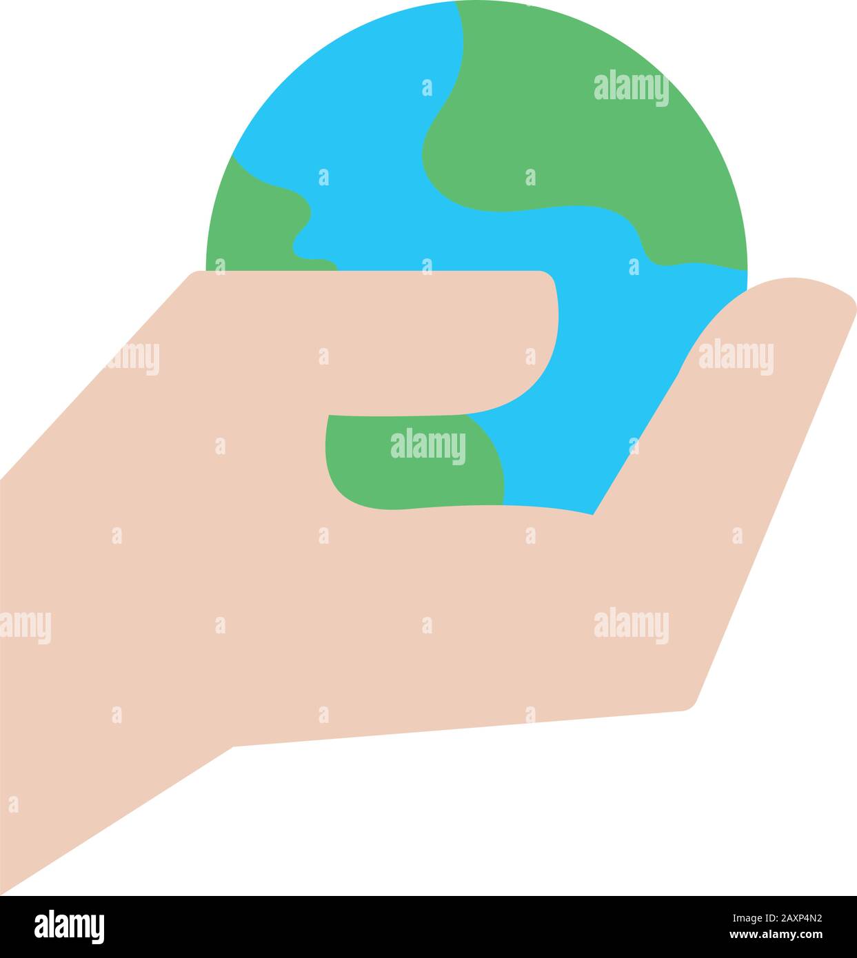 hand with world planet earth flat style Stock Vector Image & Art - Alamy