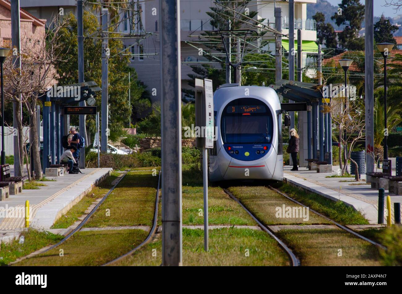 Tram athens hi-res stock photography and images - Alamy
